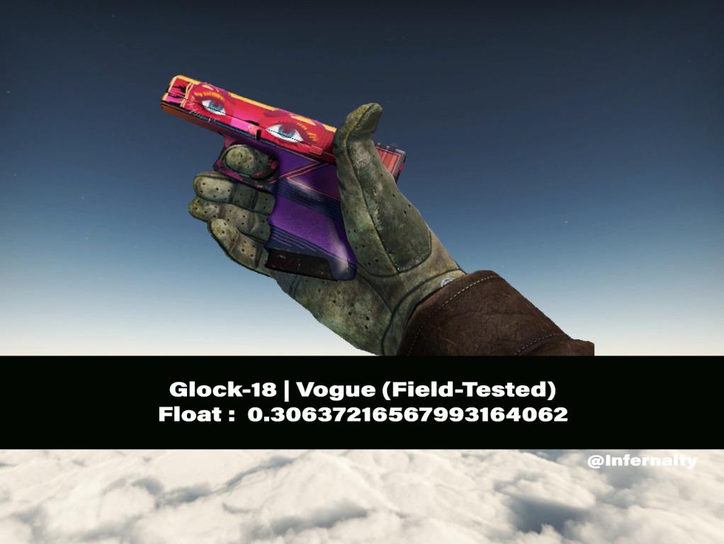 Glock-18 Vogue FT CSGO SKINS KNIVES, Video Gaming, Gaming Accessories ...