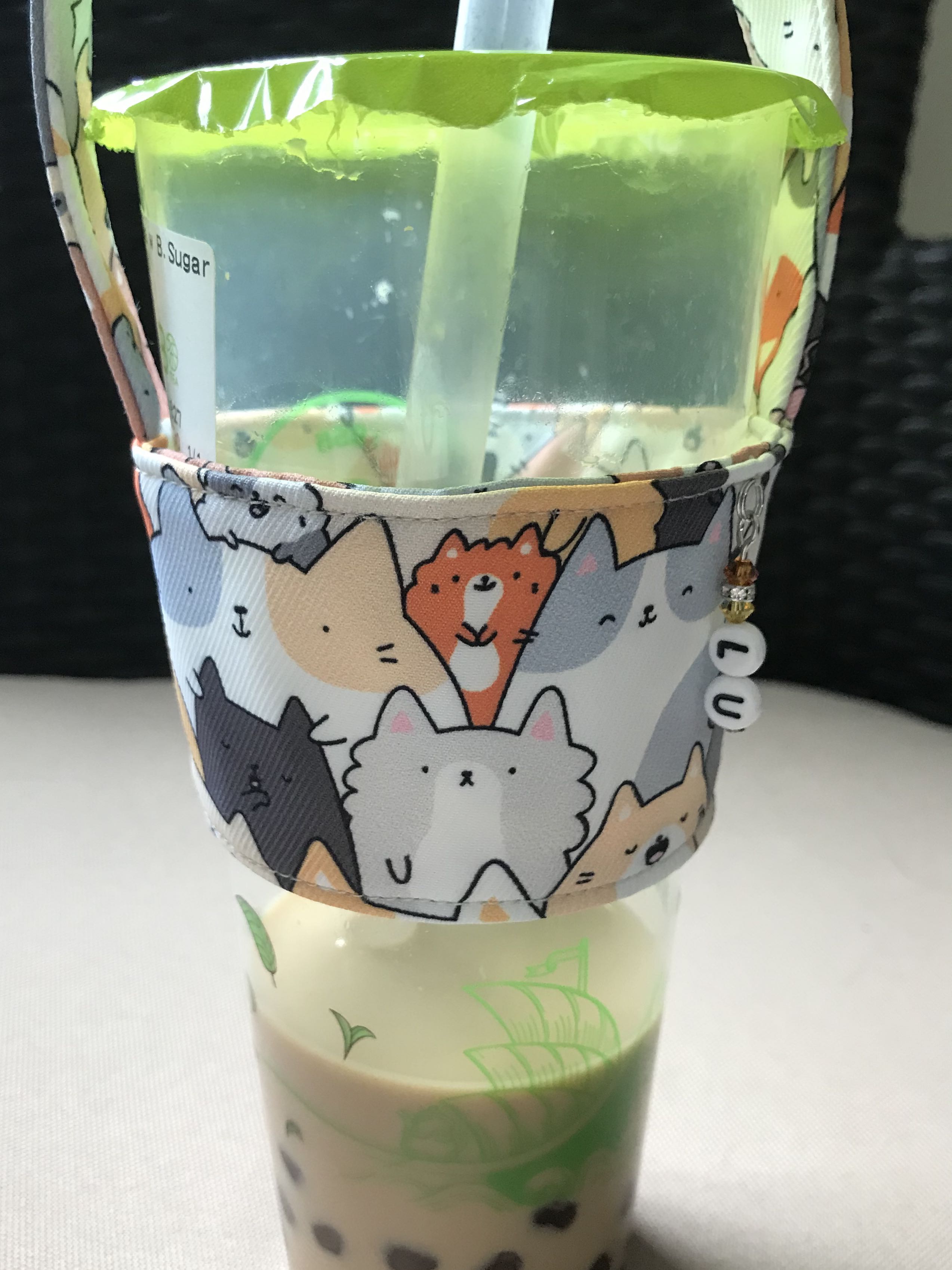 Handmade Personalized Cup Holder Bubble Tea Carrier Cute!, Hobbies ...