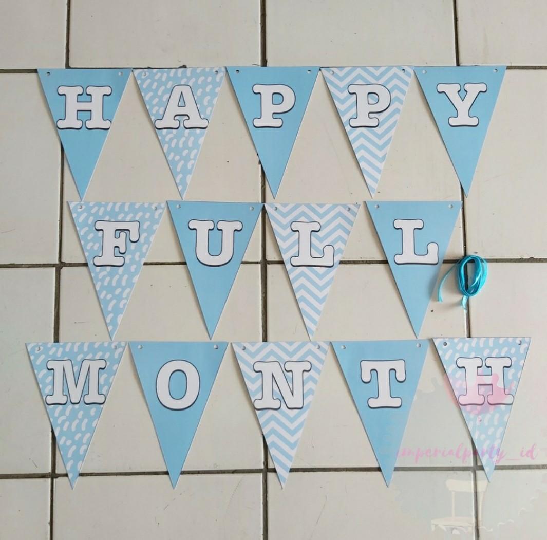 Happy Full Month Banner Flag, Hobbies & Toys, Stationery & Craft ...