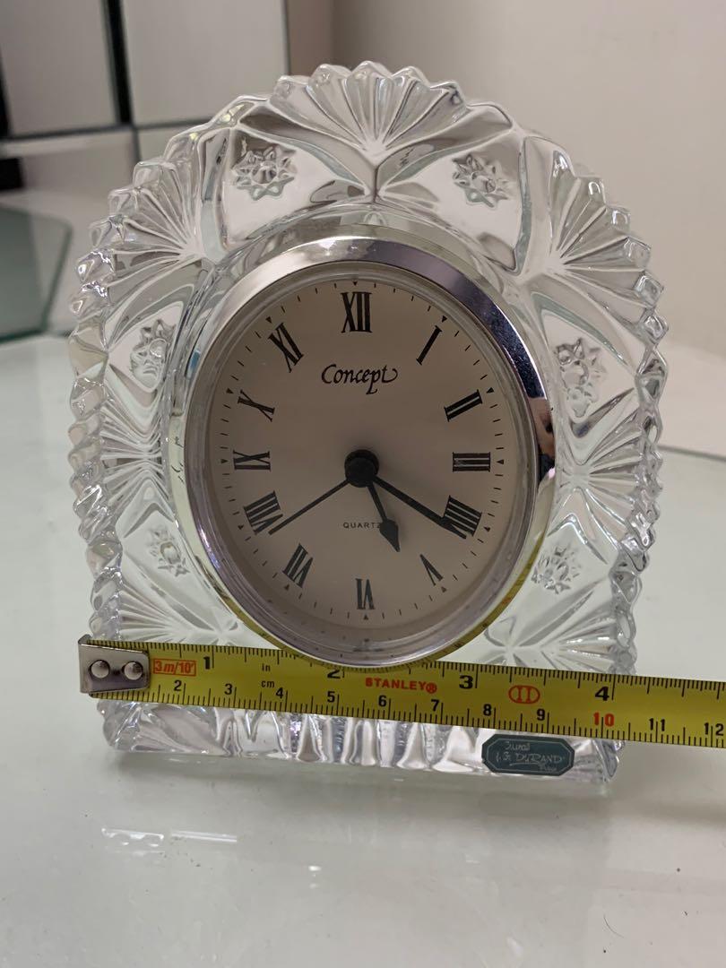 J.G. Durand France Crystal Clock, Furniture & Home Living, Home Decor ...