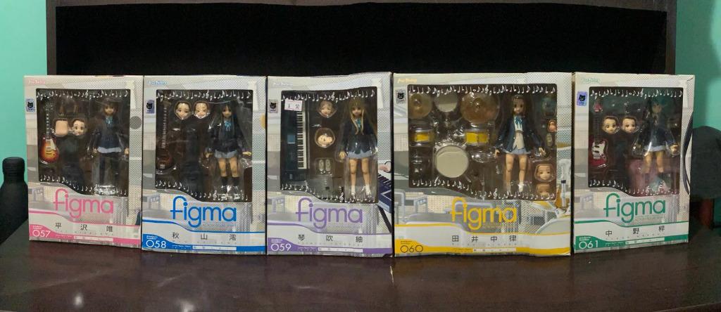 K-on Figma Set (Yui, Mio, Mugi, Ritsu, Azusa), Hobbies & Toys, Toys ...