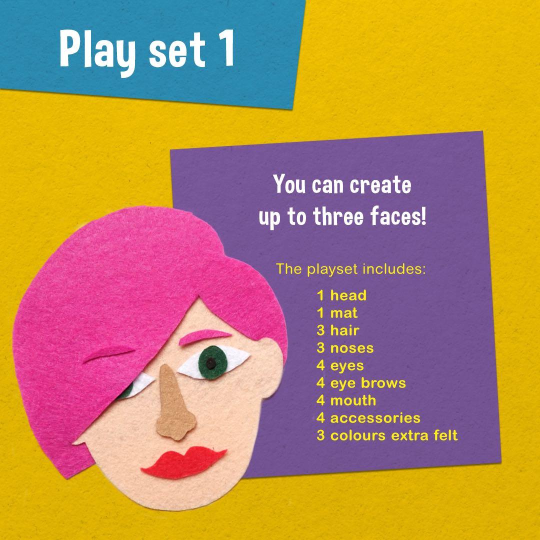 Personalized Felt Face Puzzles for kids, Hobbies & Toys, Toys & Games ...