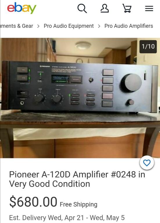 PIONEER STEREO INTEGRATED AMPLIFIER A-120D (1985), Audio, Soundbars ...