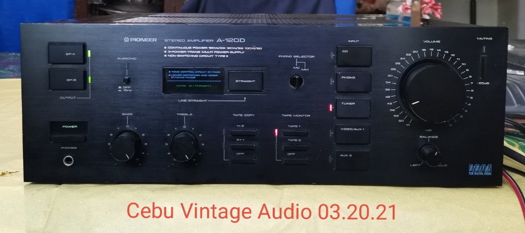 PIONEER STEREO INTEGRATED AMPLIFIER A-120D (1985), Audio, Soundbars ...