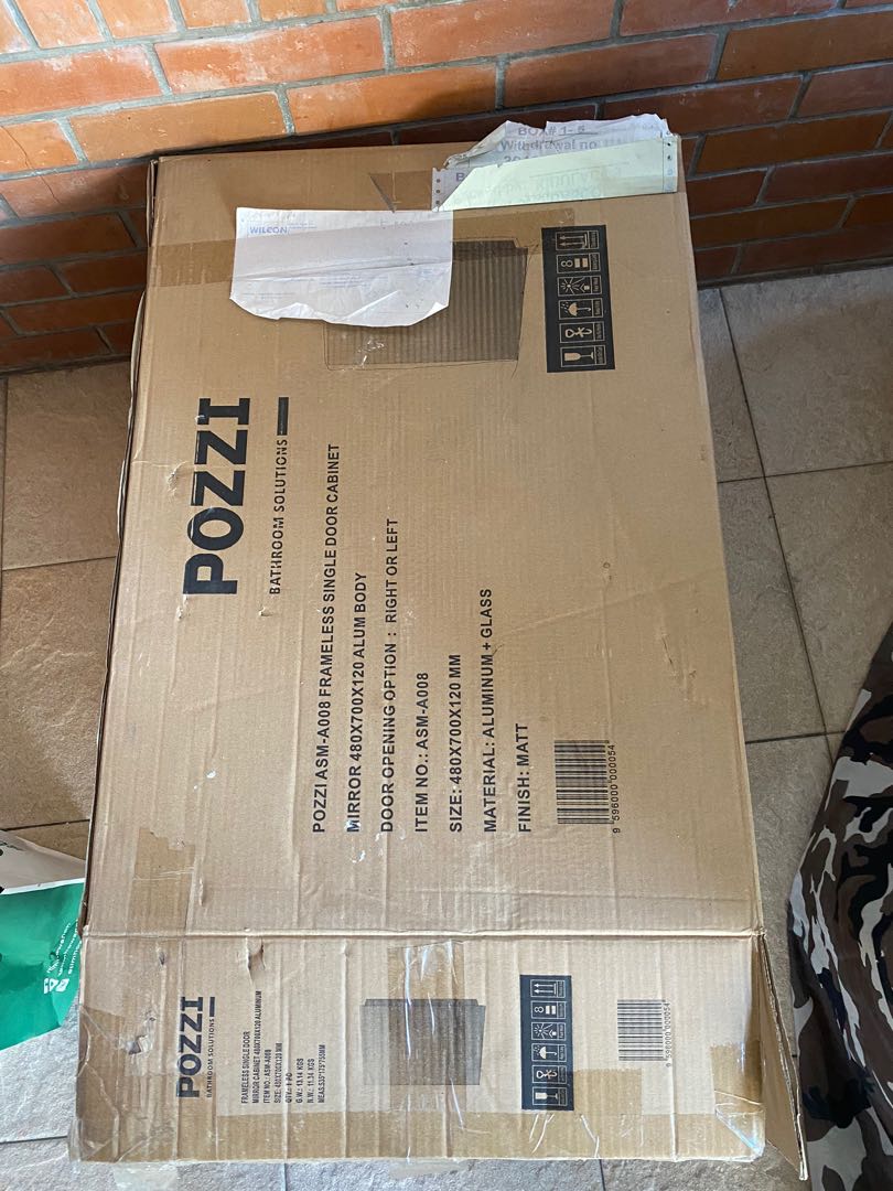 Pozzi cabinet with mirror for bathroom, Furniture & Home Living ...