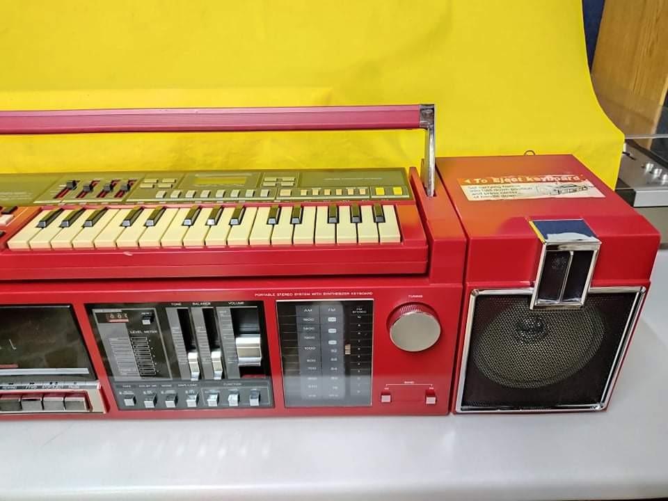 RARE (See Video) Red Vintage Boombox Ghettoblaster Cassette with ...