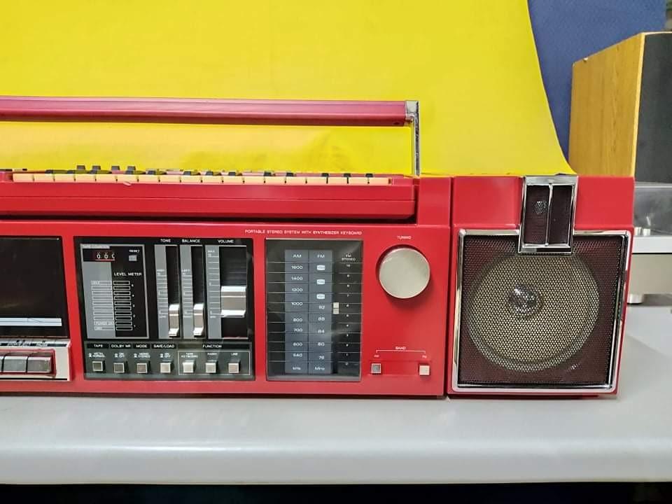 RARE (See Video) Red Vintage Boombox Ghettoblaster Cassette with ...