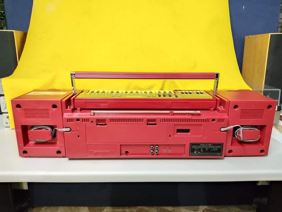 RARE (See Video) Red Vintage Boombox Ghettoblaster Cassette with ...
