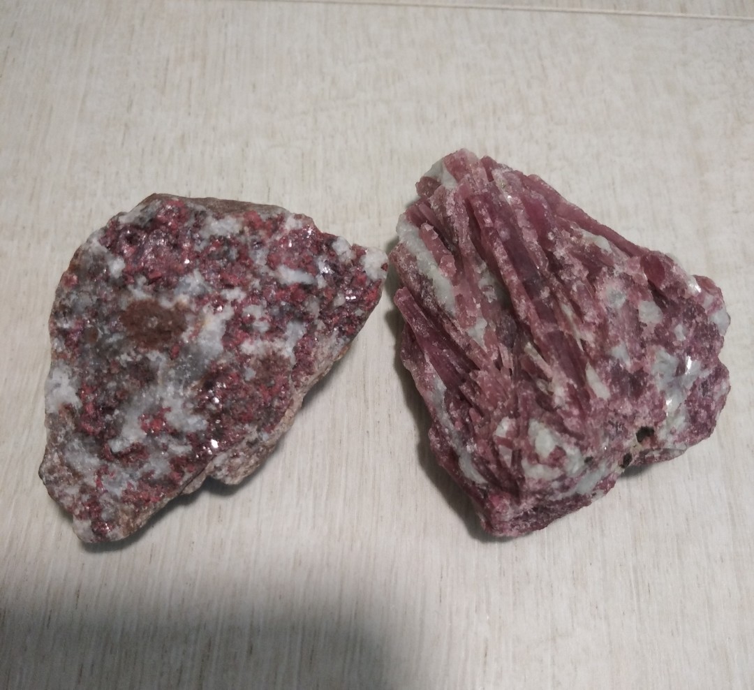 Raw Cinnabar & Pink tourmaline, Women's Fashion, Jewelry & Organisers ...