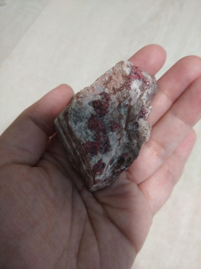 Raw Cinnabar & Pink tourmaline, Women's Fashion, Jewelry & Organisers ...