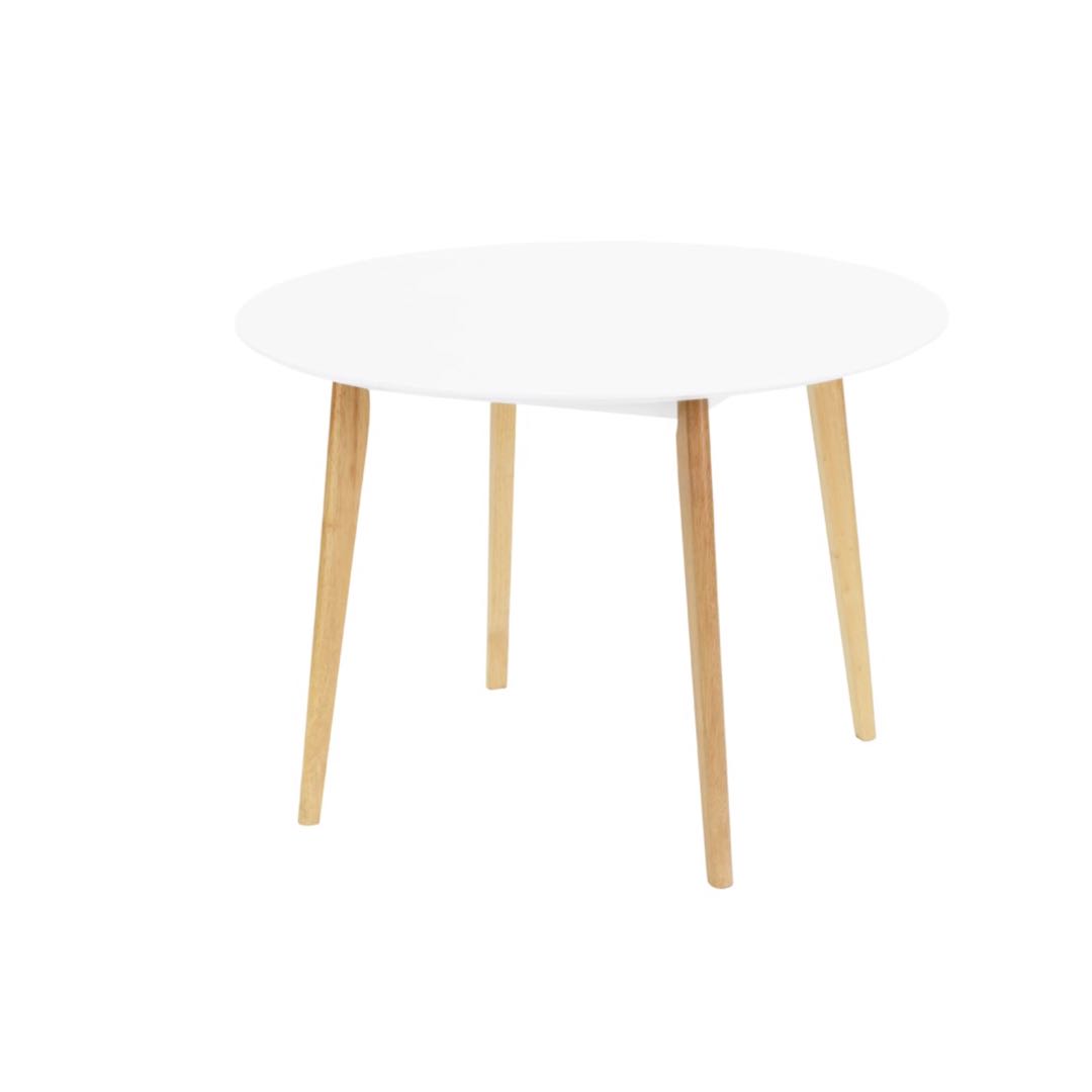 SOLD~ Round Dining Table 1m - Natural, White, Furniture & Home Living ...
