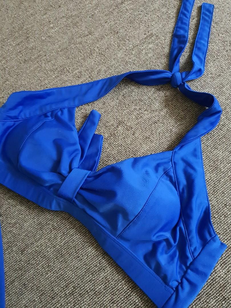 Used Royal Blue Bikini Top Bottom Swimwear, Women's Fashion, Swimwear ...