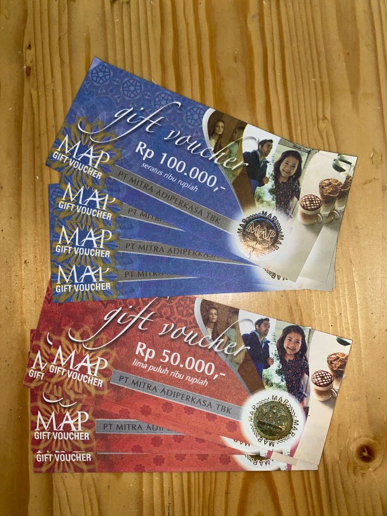 Voucher MAP total 600 ribu, Tiket & Voucher, Kartu Hadiah & Voucher di ...