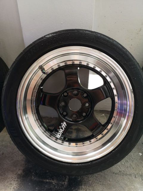 16” work wheel deep dish with re003 tyres, Car Accessories, Tyres ...