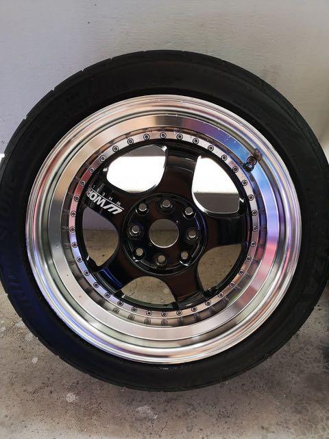 16” work wheel deep dish with re003 tyres, Car Accessories, Tyres ...