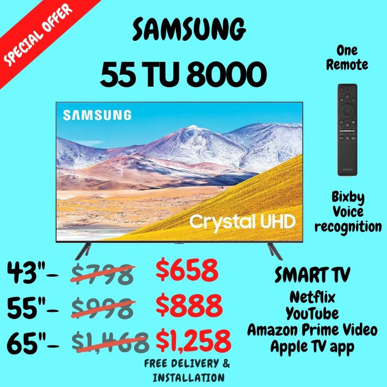 55 inch TU7000 SAMSUNG - 55TU7000 - 4K UHD LED SMART TV - 2020 MODEL, Home Appliances, TVs ...