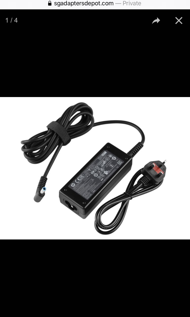 HP AC Adapter 45w, Electronics, Computer Parts & Accessories on Carousell