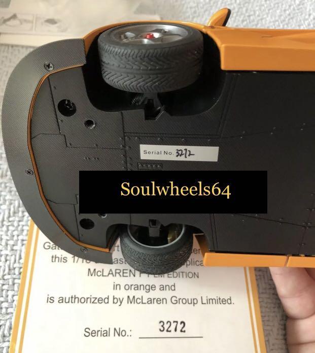 AUTOart 1:18 Mclaren F1 LM Edition Historic Diecast Car Model, Orange ...