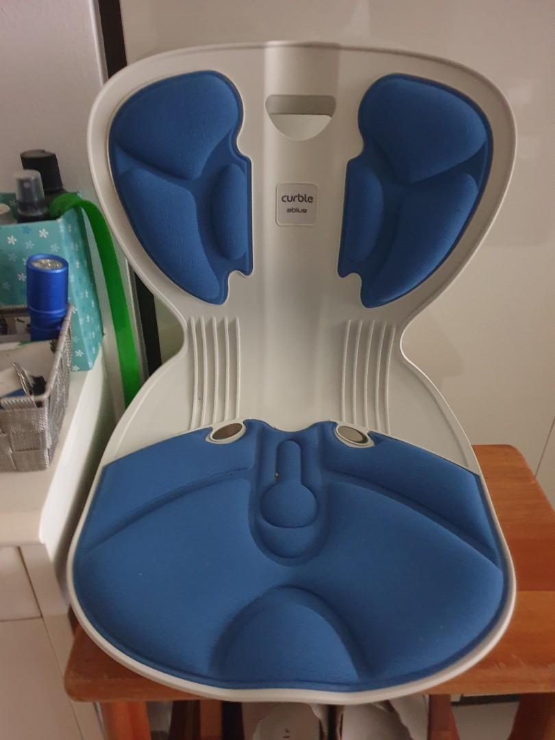 Curble a-blue Ergonomic Back Support seat, Furniture & Home Living ...