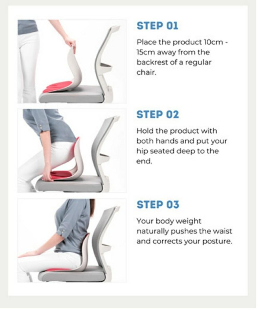 Curble a-blue Ergonomic Back Support seat, Furniture & Home Living ...