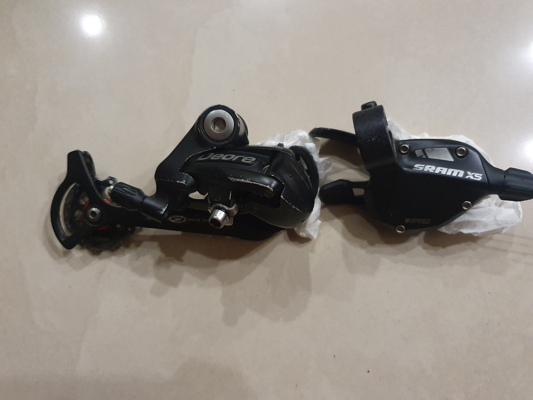 Deore RD with SRAM X5, 9 speed shifter., Sports Equipment, Bicycles ...