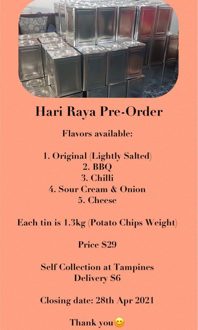 Hari Raya Potato chip, Bulletin Board, Preorders on Carousell