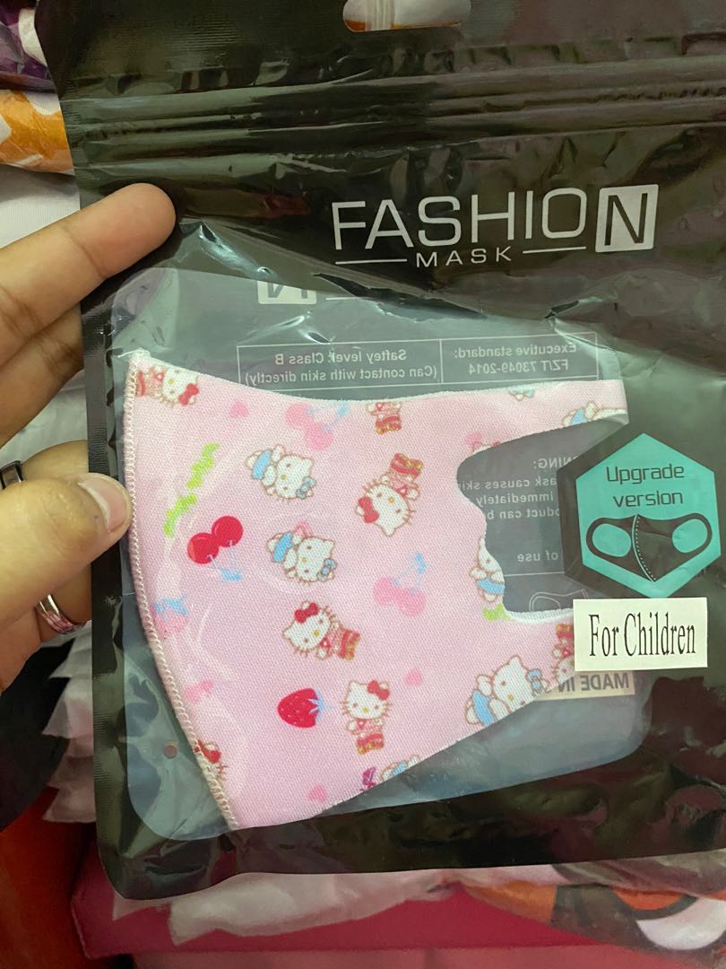 Hello Kitty Kids Children Face Mask Topeng Muka Kanak2, Health ...