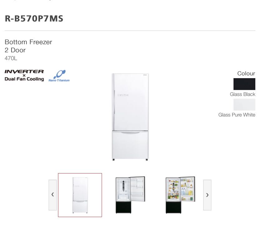 Hitachi R-B570P7MS bottom freezer refrigerator, TV & Home Appliances ...