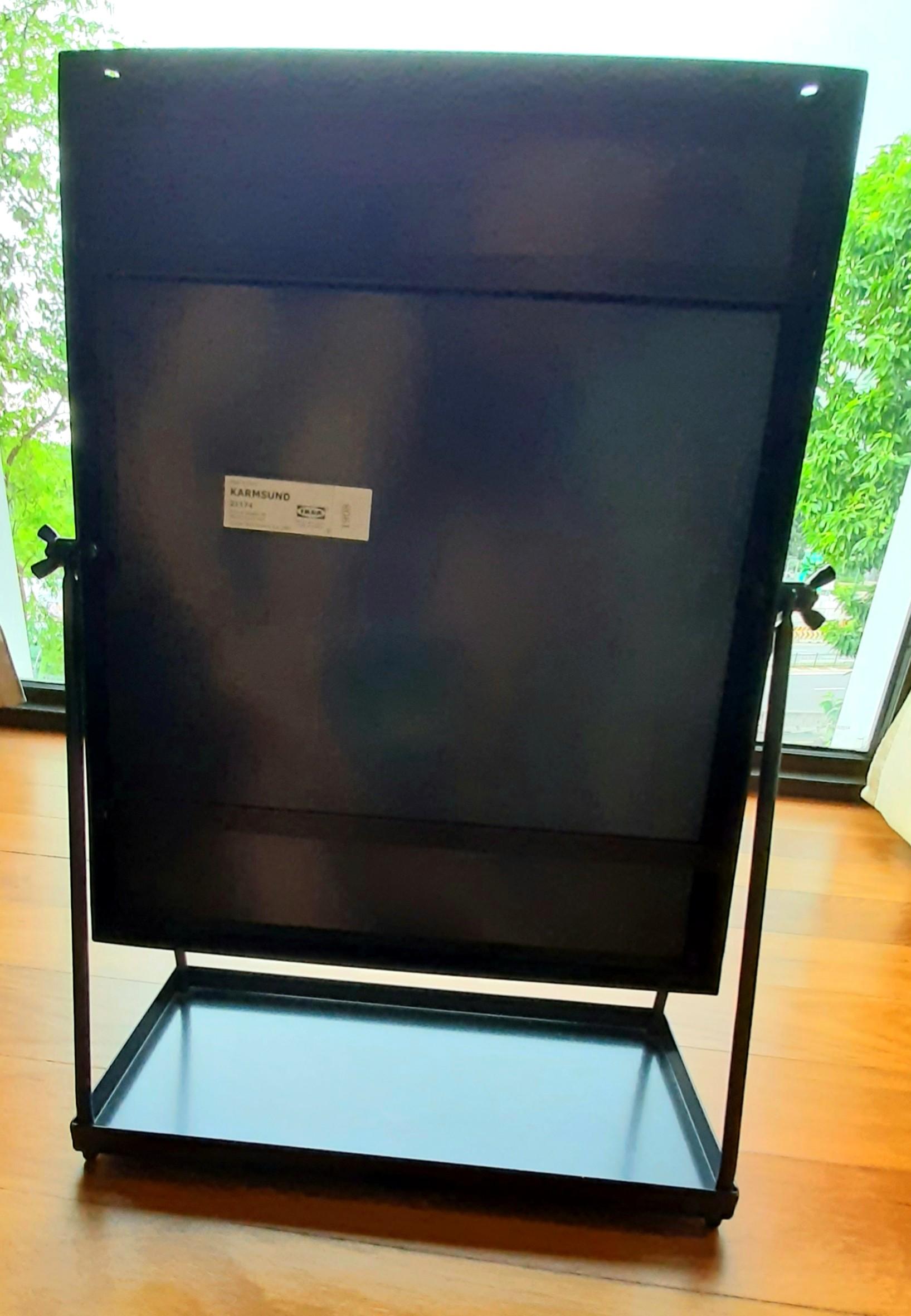 Ikea KARMSUND Black Table Mirror, Everything Else on Carousell