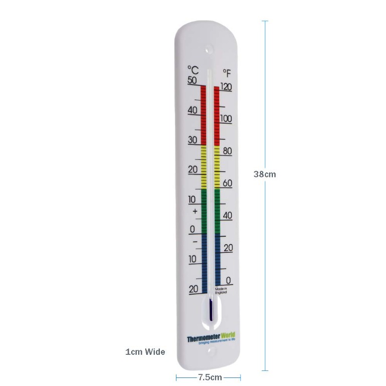 Large Outdoor Thermometer 380 mm Long - Garden Thermometer Outdoor Made ...
