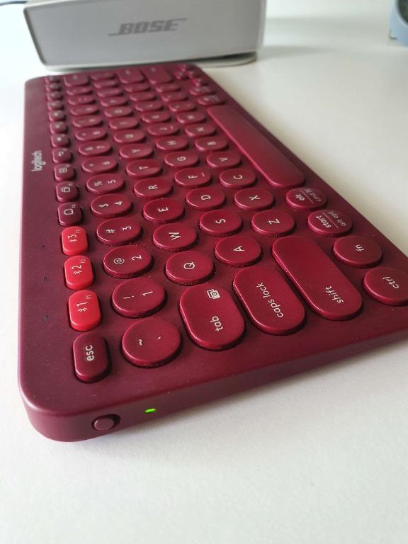 Logitech K380 (Red) wireless keyboard, Electronics, Computer Parts ...
