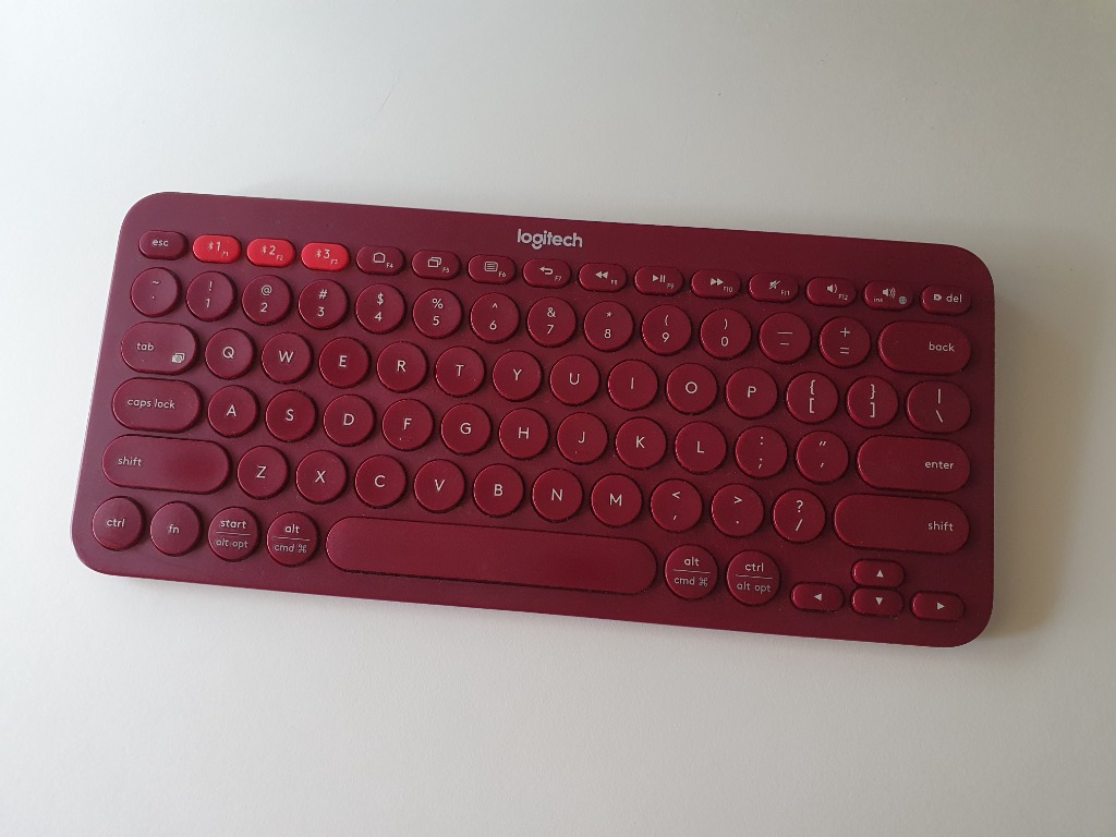 Logitech K380 (Red) wireless keyboard, Electronics, Computer Parts ...