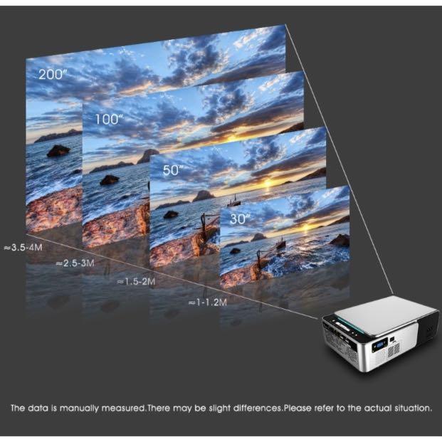 Mirval Y6 720P Mini LED Portable Projector 3200 Lumens LCD Home Theater ...