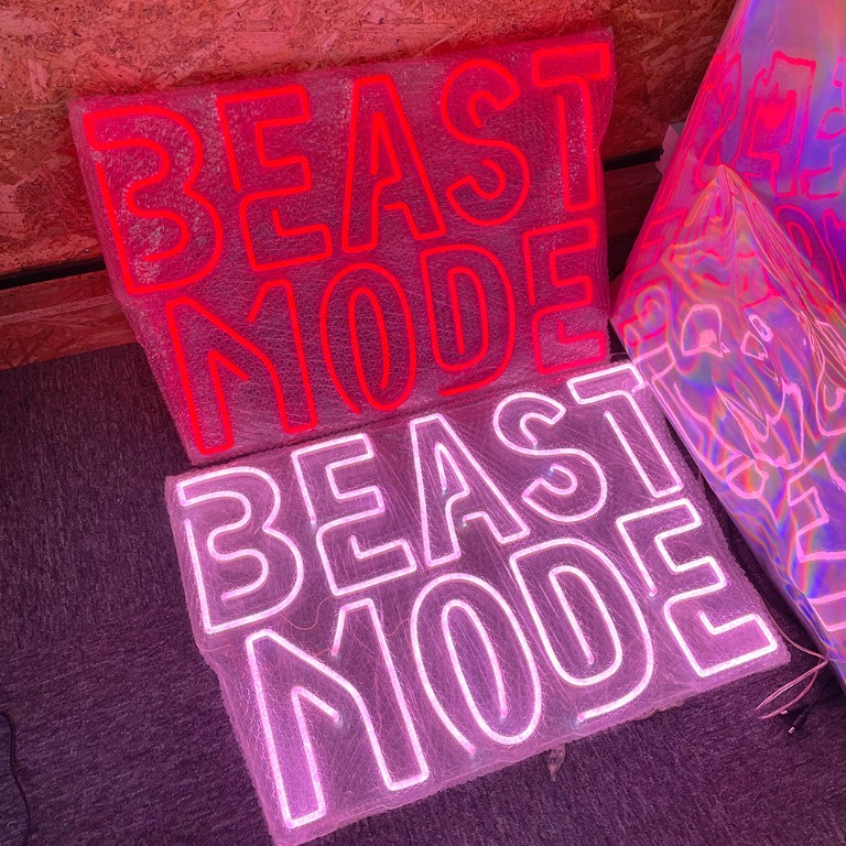 Neon Sign - Beast Mode, Furniture & Home Living, Lighting & Fans ...