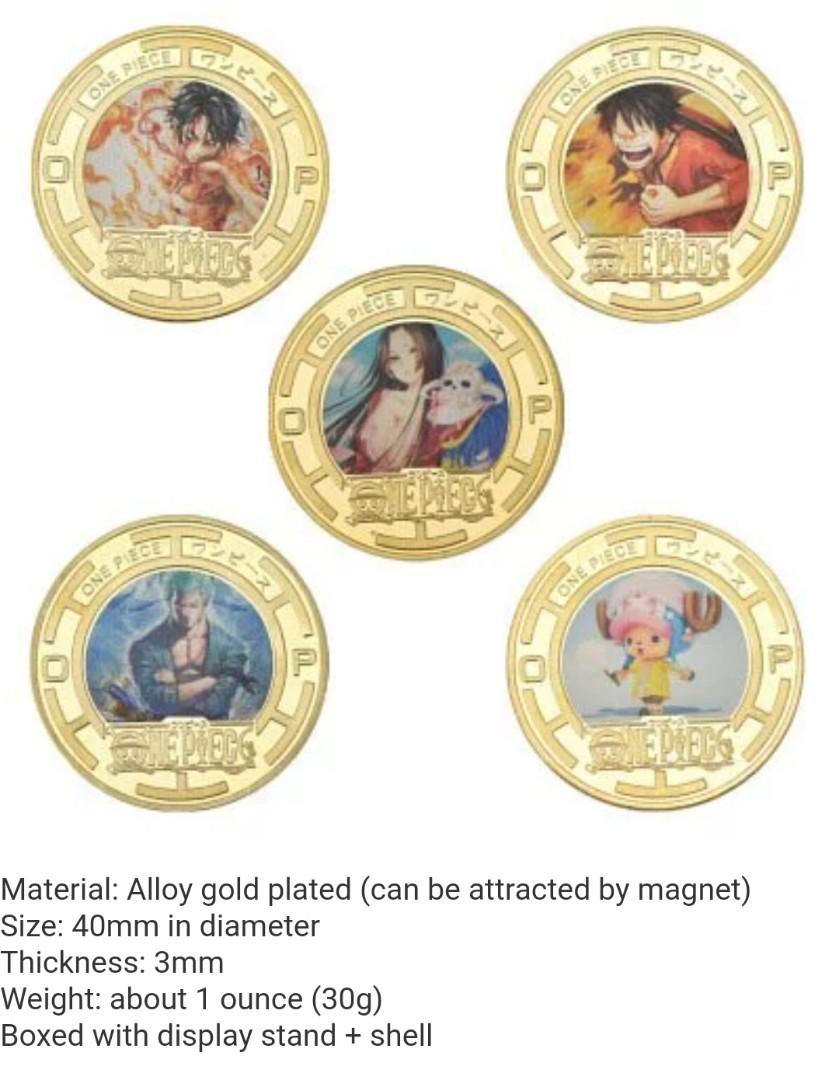 One Piece 20th Anniversary Commemorative Coins, Hobbies & Toys, Toys ...