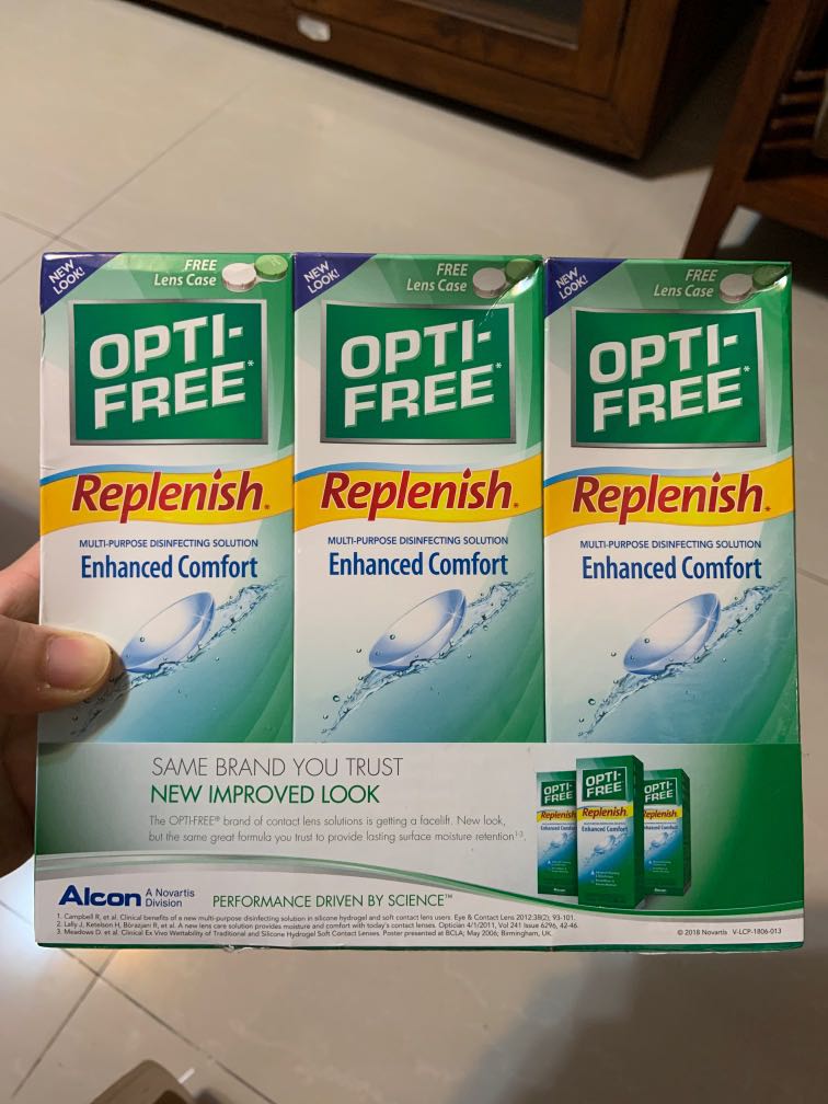 Opti-free Replenish Enhanced Comfort Contact Lens Solution, Beauty ...