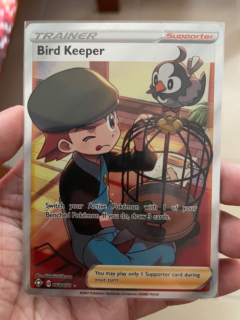 Pokemon TCG Bird Keeper - 66/72 - Full Art Ultra Rare Shining Fates ...