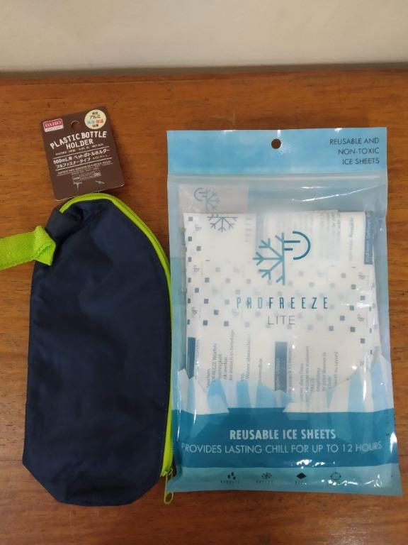 Profreeze Reusable Ice Sheets with FREE Daiso Plastic Bottle Insulated ...