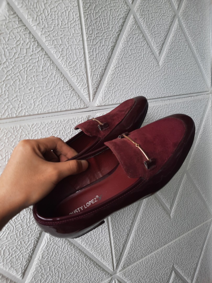 Rusty Lopez Burgundy Loafer Shoes, Women's Fashion, Footwear, Loafers ...
