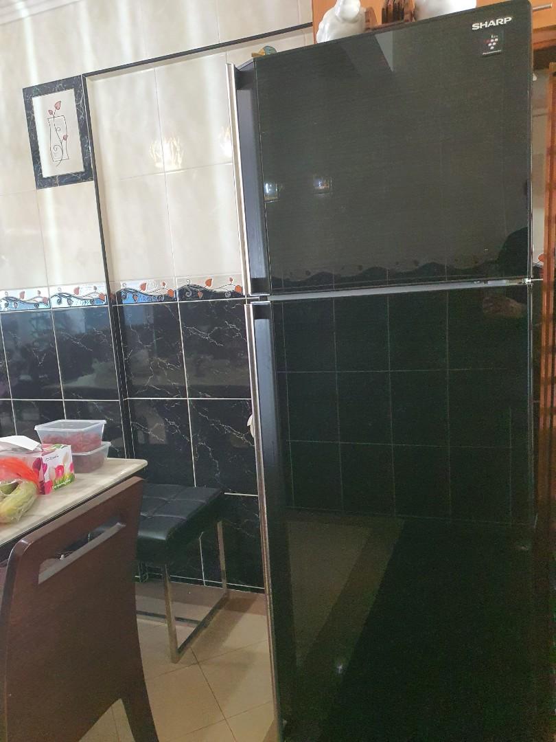 Sharp Black Colour Fridge(reserved), TV & Home Appliances, Kitchen ...