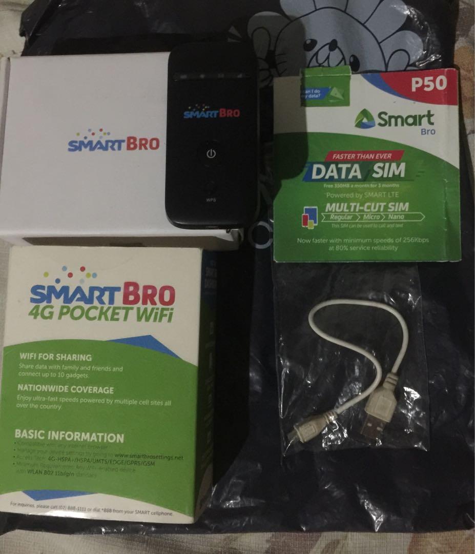 Smart Bro Pocket Wifi 4G with Sim card, Mobile Phones & Gadgets, Other ...