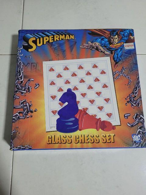 Superman Glass Chess Set (Limited edition!!!), Hobbies & Toys, Toys ...