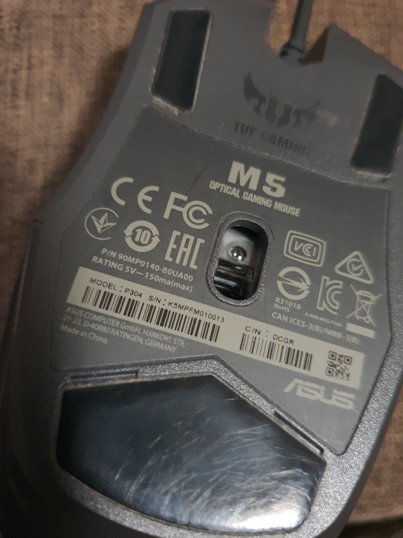 TUF M5 optical gaming mouse, Computers & Tech, Parts & Accessories ...