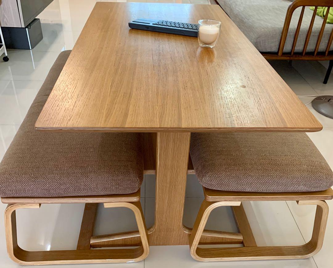 Used Muji Dining Table Set, Furniture & Home Living, Furniture, Tables ...