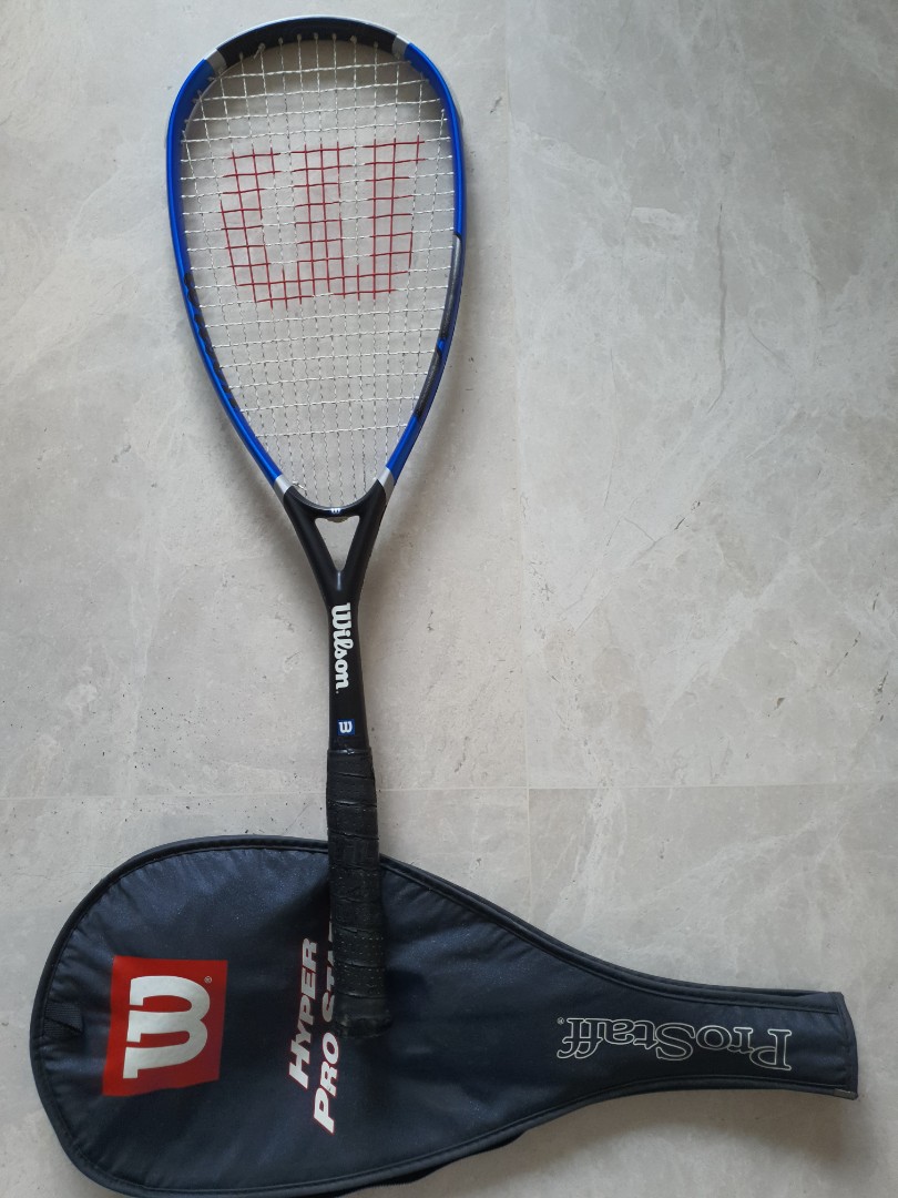 WILSON prostaff hypercarbon squash racket with cover, Sports Equipment ...
