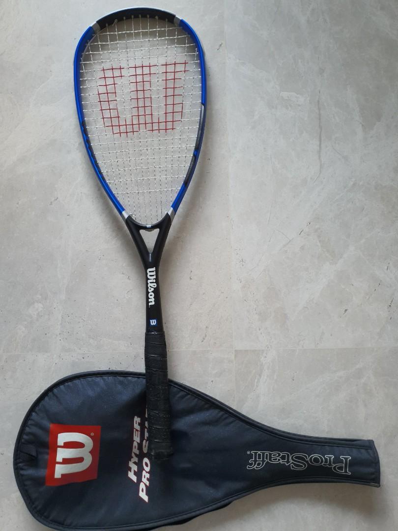 WILSON prostaff hypercarbon squash racket with cover, Sports Equipment ...