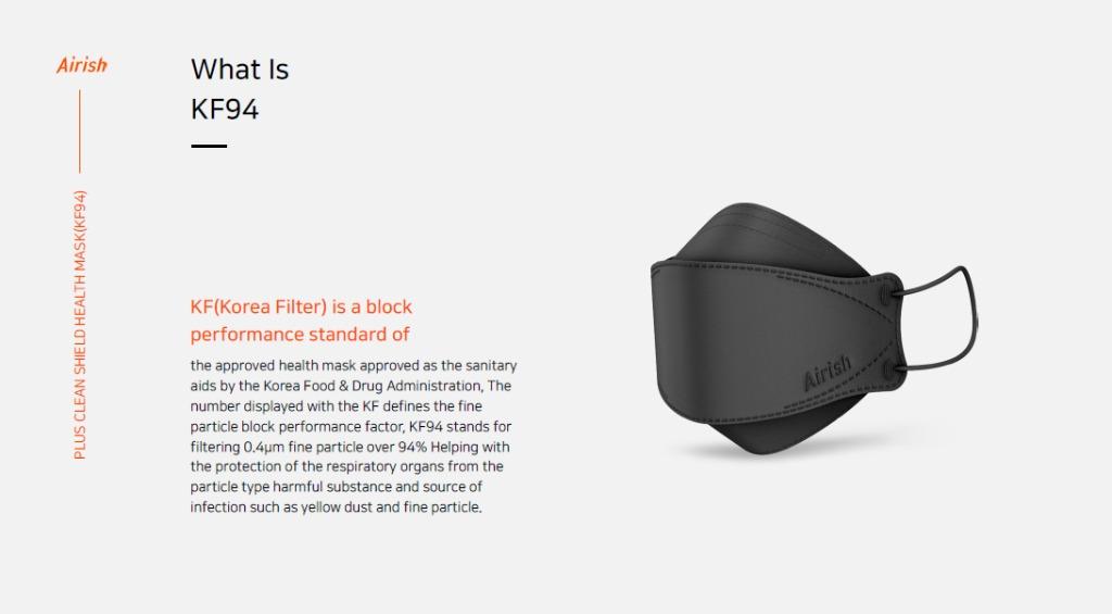 Airish Premium Disposable Face Mask [Made In Korea/Flown from Korea] KF ...