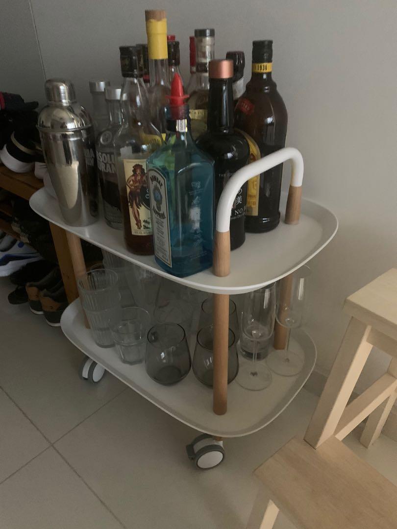 Alcohol/ storage trolley, Furniture & Home Living, Home Improvement ...
