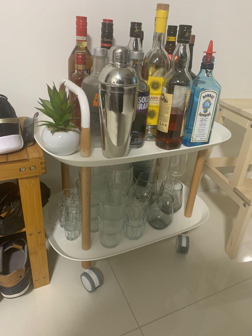 Alcohol/ storage trolley, Furniture & Home Living, Home Improvement ...