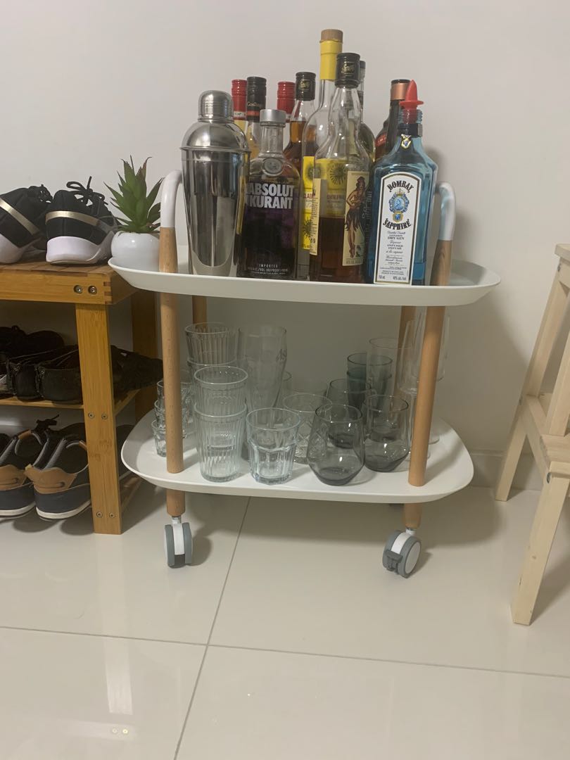 Alcohol/ storage trolley, Furniture & Home Living, Home Improvement ...